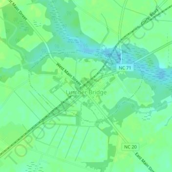 Lumber Bridge topographic map, elevation, terrain
