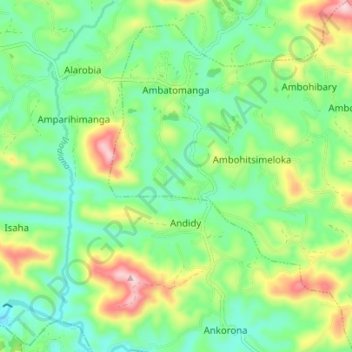 Ambatomanga topographic map, elevation, terrain